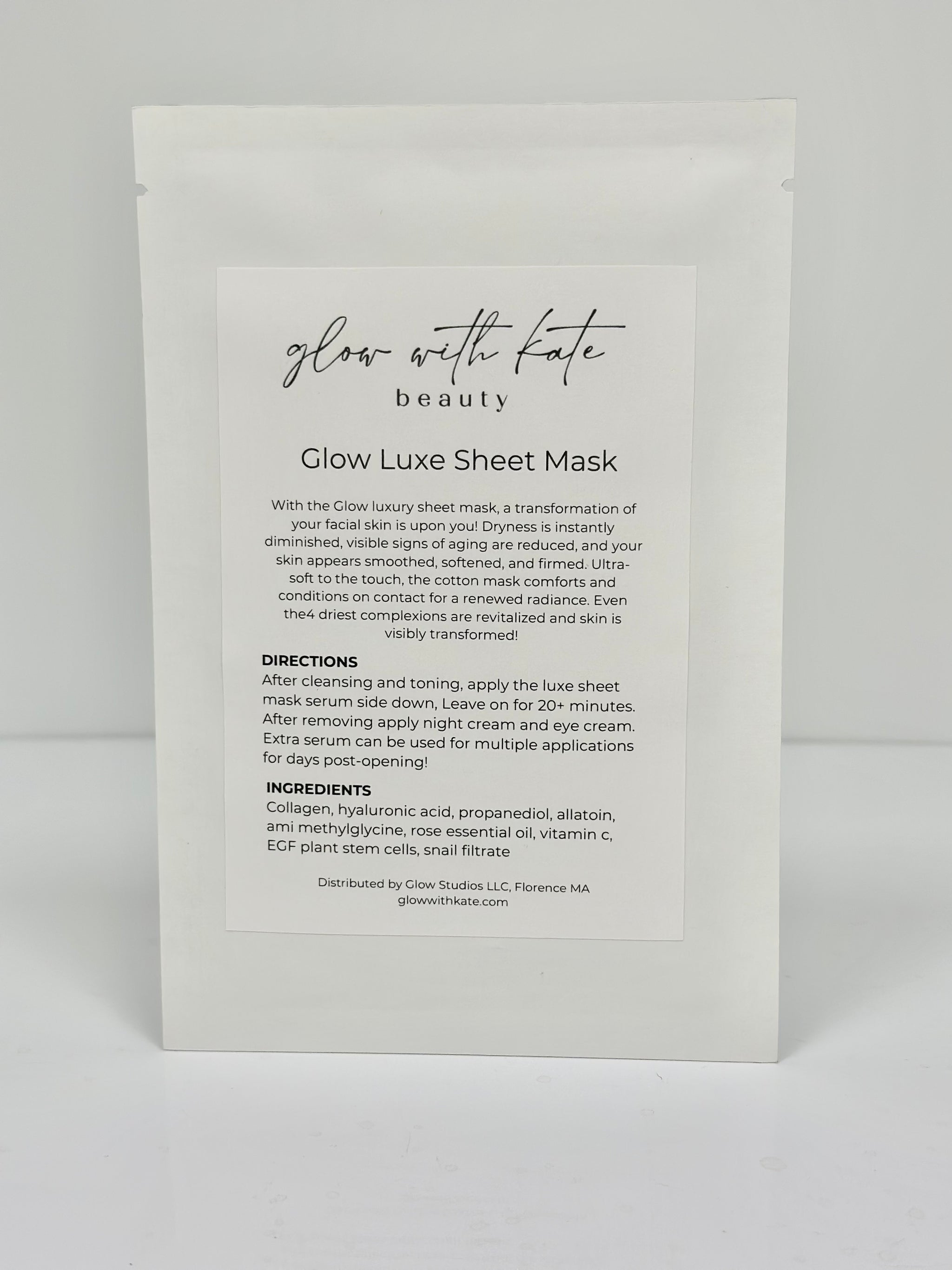 Glow Luxe Sheet Mask – Glow with Kate Beauty